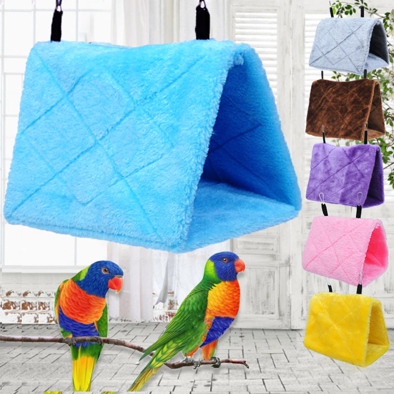 Fashion Pet Bird Parrot Cages Warm Hammock Hut Tent Bed Hanging Cave ...